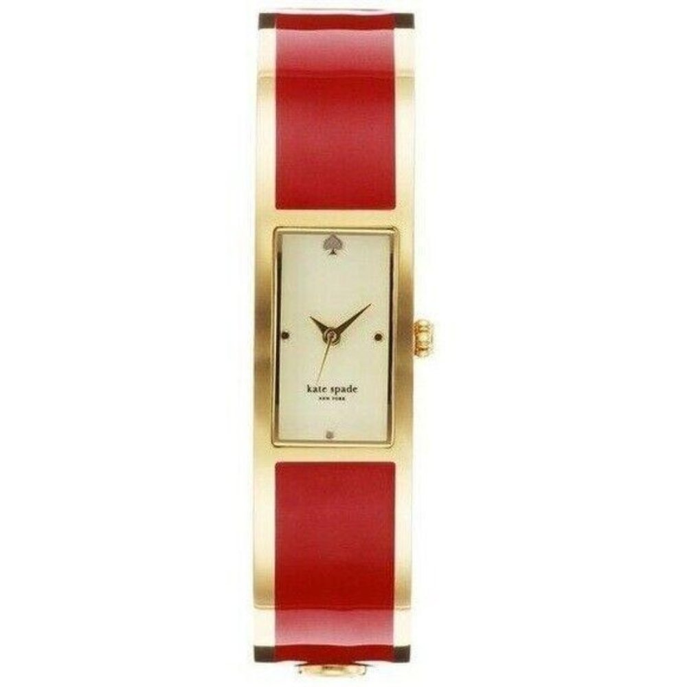 Kate Spade Red Enamel Carousel Gold Watch Bangle - Gem